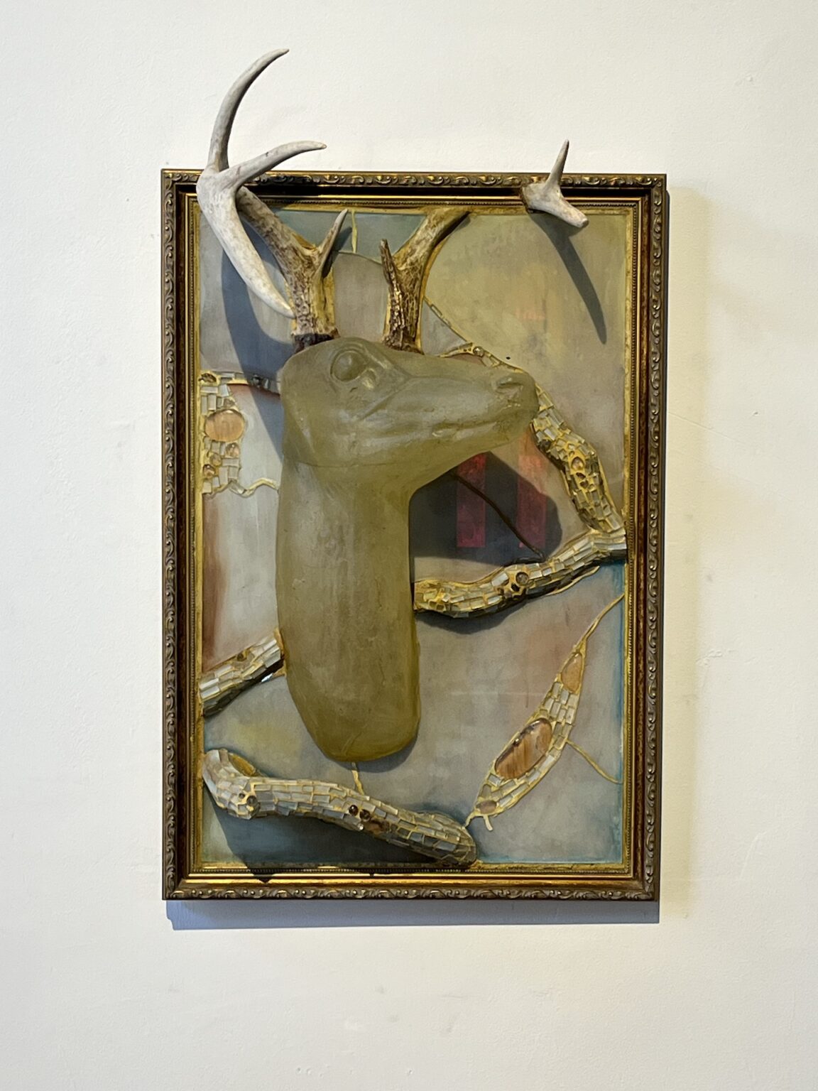 Framed Deer with River | Pidgin Palace Arts